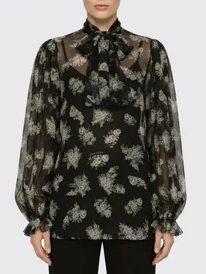 Dolce & Gabbana Printed Silk Chiffon Blouse