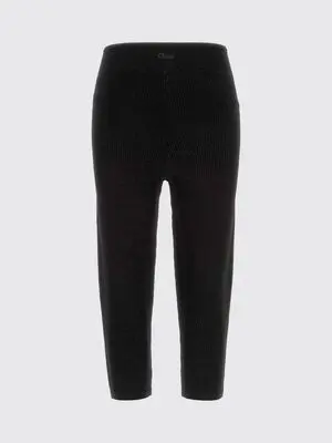 Chloé Textured Knit Cropped Trousers - Black