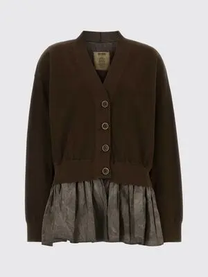 UMA WANG Cotton And Silk Cardigan - Brown
