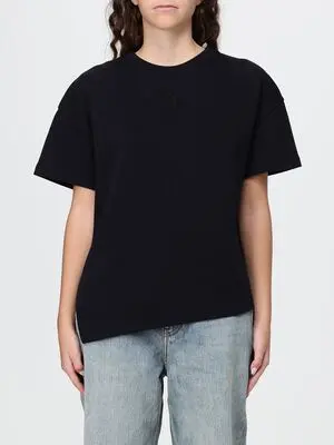 Loewe Loewe Asymmetrical Cotton Blend T-Shirt Black