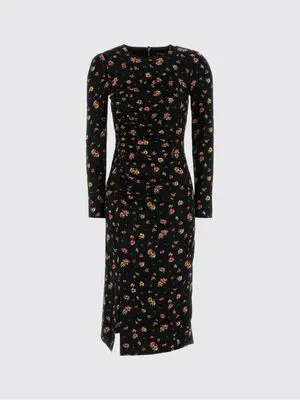 Dolce & Gabbana Floral Print Ruched Midi Dress