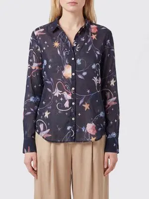 FORTE_FORTE Printed Silk Shirt - Blue