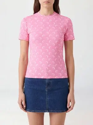 MARINE SERRE Moon Print T-shirt - Pink