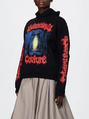 Balenciaga Printed Cotton Hoodie