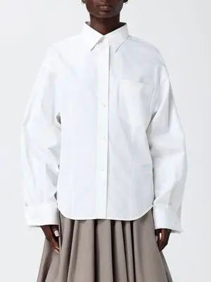 Balenciaga Cotton And Silk Poplin Shirt - White