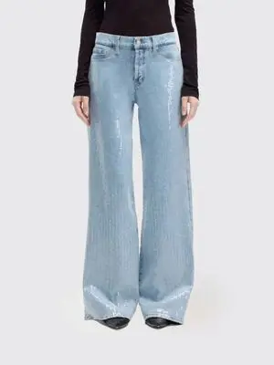 7 For All Mankind Flare Denim Jeans With Sequins