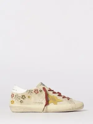 GOLDEN GOOSE Lace-up Sneakers With Floral Embroidery
