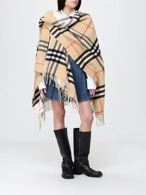Burberry Check Wool And Cashmere Cape