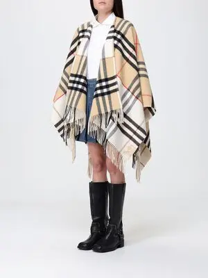 Burberry Check Wool And Cashmere Cape