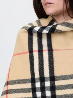 Burberry Check Wool And Cashmere Cape