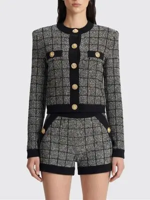 Balmain Bouclé Knit Cropped Jacket