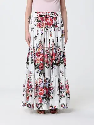 Dolce & Gabbana Floral Cotton Maxi Skirt
