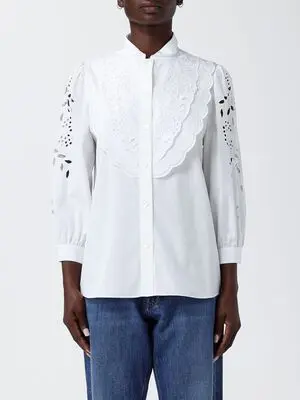 Valentino Garavani Broderie Anglaise Cotton Shirt - White