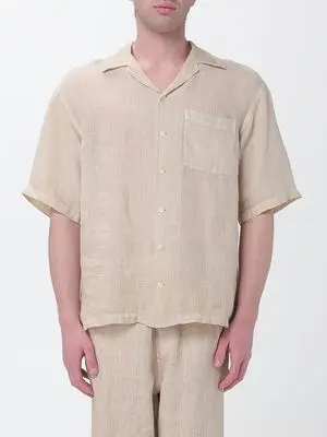 120% Lino Casual Linen Shirt - Safari