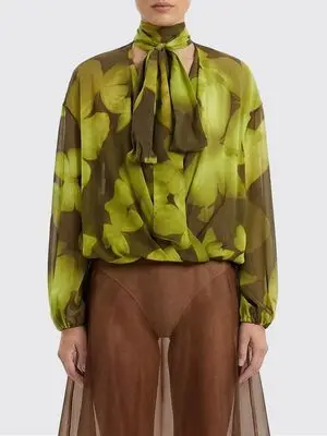 Blumarine Floral Print Blouse With Neck Tie