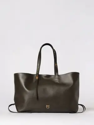 Pinko Studded Leather Tote Bag