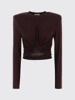 Magda Butrym Long Sleeve Top With Knot Detail - Brown