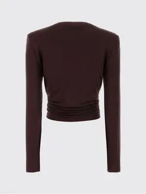 Magda Butrym Long Sleeve Top With Knot Detail - Brown