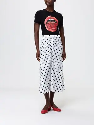 Fiorucci Polka Dot Ruched Midi Skirt