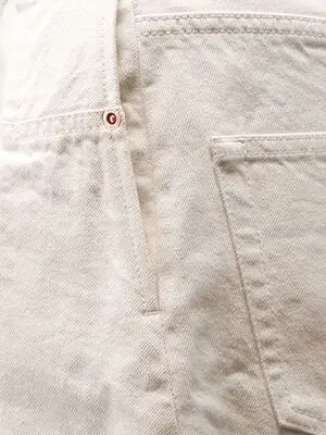 Sacai Wool And Cotton Belted Shorts - Beige