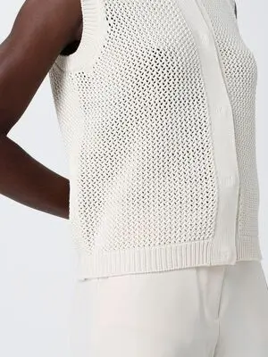 Max Mara Silk Blend Knit Vest - Ivory