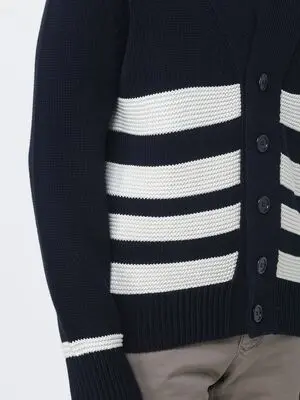 KANGRA Striped Cotton Cardigan