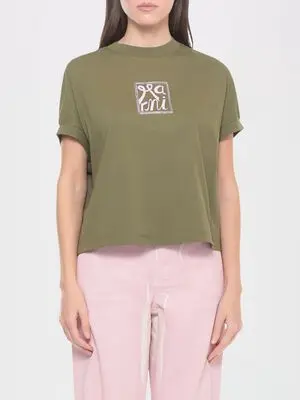 Marni Cotton T-shirt With Logo Detail - Green