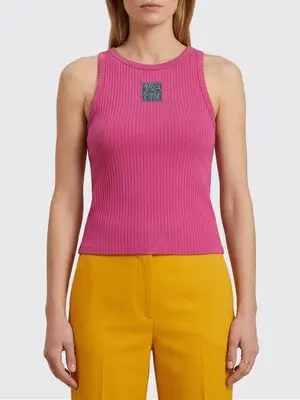 Marni Ribbed Knit Tank Top - Fuchsia