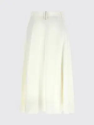 Brunello Cucinelli Pleated Midi Skirt - Natural