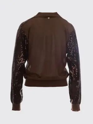 Liu Jo Sequined Polo Shirt - Biscuit