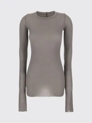 Rick Owens Ribbed Long Sleeve Sweater - Grey