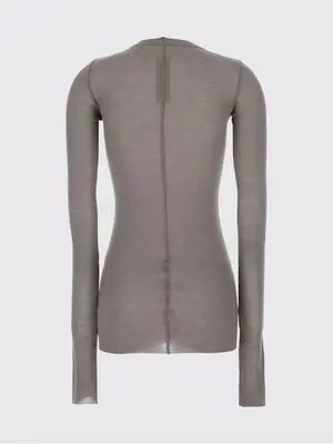 Rick Owens Ribbed Long Sleeve Sweater - Grey