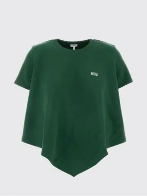 Loewe Cotton V-neck T-shirt With Logo - Green