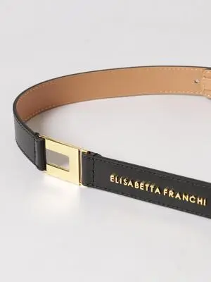 Elisabetta Franchi Leather Belt - Black
