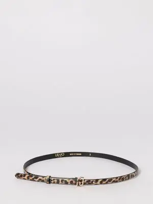 Liu Jo Leopard Print Skinny Belt - Multicolor