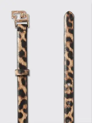 Liu Jo Leopard Print Skinny Belt