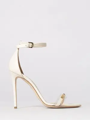 Elisabetta Franchi Leather High Heel Stiletto Sandals - Butter