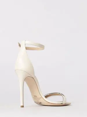 Elisabetta Franchi Leather High Heel Stiletto Sandals - Butter