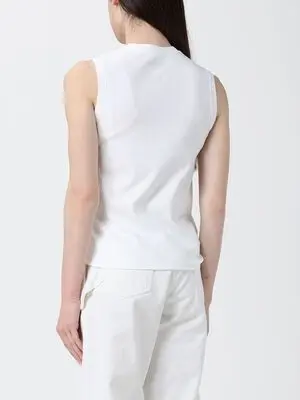 JW Anderson Sleeveless Organic Cotton Top With Knot Detail - White