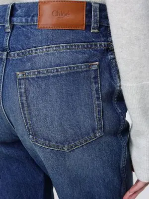 Chloé Cropped Fit Cotton Jeans