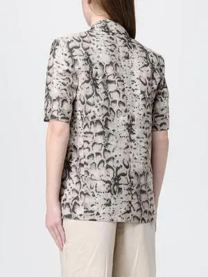 Pinko Short Sleeve Snake Print Blazer