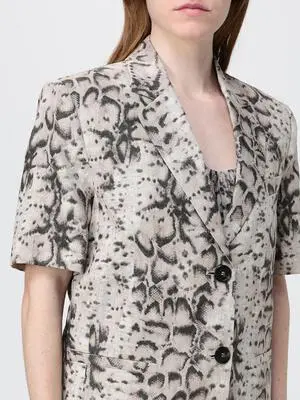 Pinko Short Sleeve Snake Print Blazer
