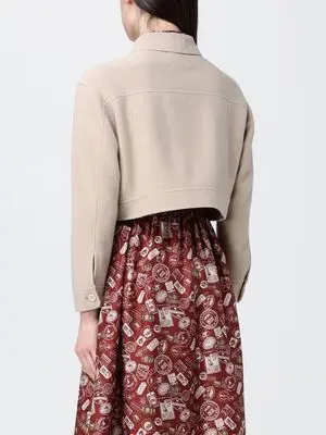 Max Mara Virgin Wool And Cashmere Cropped Jacket - Nude