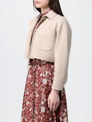 Max Mara Virgin Wool And Cashmere Cropped Jacket - Nude