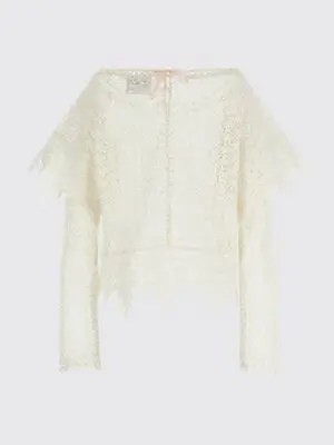 Isabel Marant Étoile Macramé Lace Long Sleeve Top - White