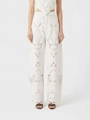 Giuseppe Di Morabito Sangallo Lace Wide Leg Trousers