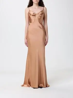 Elisabetta Franchi Satin Gown - Beige