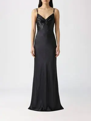 Elisabetta Franchi Satin Gown - Black