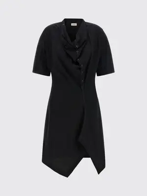 LEMAIRE Asymmetrical Cotton Mini Dress