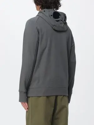 C.P. COMPANY Hooded Sweatshirt With Lens Mask - Grey